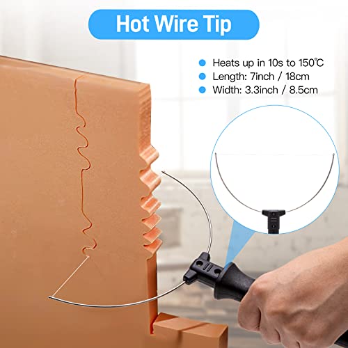 Hot Wire Foam Cutter, 4 in 1 Electric Hot Knife Foam Cutting Tool, 100-240v / 18w Styrofoam Cutter with Marker Pen