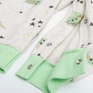 Star Wars Baby Yoda New Born Infant Boys' Long Sleeve Fleece Hooded Romper Bodysuit Printed 24 Months