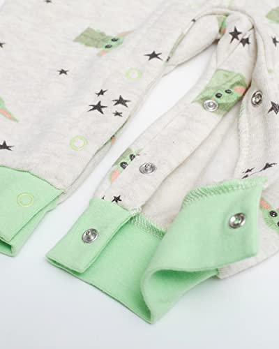 Star Wars Baby Yoda New Born Infant Boys' Long Sleeve Fleece Hooded Romper Bodysuit Printed 24 Months