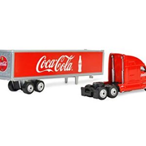 Classic Long Hauler Tractor Trailer Coca-Cola Red 1/87 (HO) Scale Diecast Model by Motorcity Classics 487010