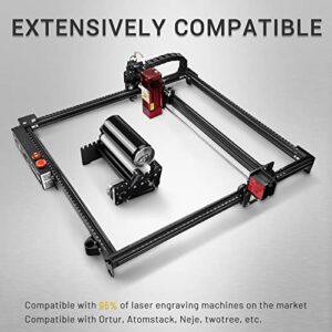 ORTUR Laser Rotary Roller, 360° Laser Engraver Y-axis Rotary Module for Engraving Cylindrical Objects Cans, 7 Adjustment Diameters, Min to 8mm, Compatible with Most Laser Engraving Machines