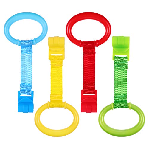 TOYANDONA 4pcs Baby Toddler Walking Assistant Pull Up Ring Safety Stand Up Rings for Toddler