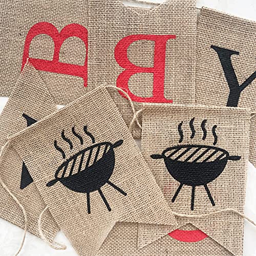 Uniwish Baby Q Banner for Baby Shower Birthday Party Decorations Summer BBQ Barbecue Picnic Party Supplies Photo Backdrop