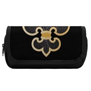 fleurdelis fleur de lis royal french lily gothic large capacity pencil case multi-slot pencil bag portable pen storage pouch with zipper