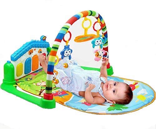 Life-Tandy Baby Kick and Gym Play Mat Lay & Play 3 in 1 Fitness Music and Lights Fun Piano Girl Boy