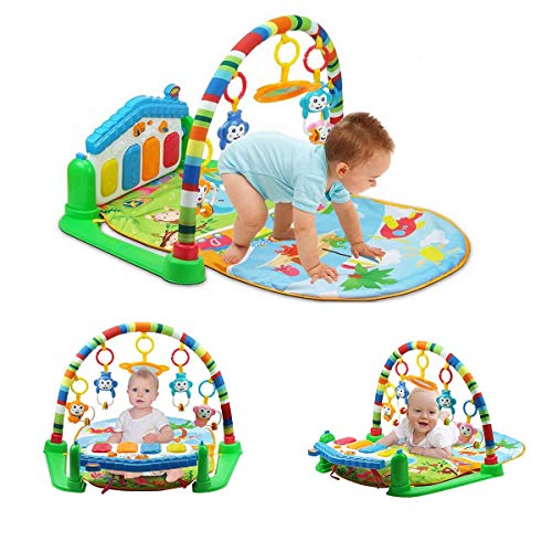 Life-Tandy Baby Kick and Gym Play Mat Lay & Play 3 in 1 Fitness Music and Lights Fun Piano Girl Boy