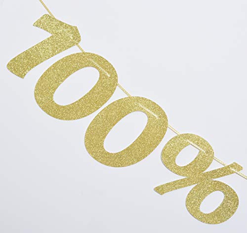 100% That Bach Glitter Gold Banner, Bachelorette Party Bach Bash, Bachelorette Decorations (Gold)