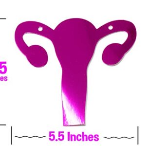 ROFLmart Metallic Pink Uterus Banner Party Decorations