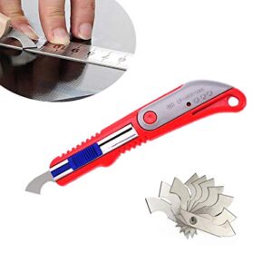 uoyu 1 acrylic cutter and 10 pcs blade set, multi-use cutter with cutting blade(red)