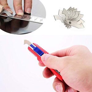 UoYu 1 Acrylic Cutter and 10 Pcs Blade Set, Multi-Use Cutter with Cutting Blade(Red)