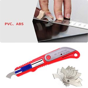 UoYu 1 Acrylic Cutter and 10 Pcs Blade Set, Multi-Use Cutter with Cutting Blade(Red)