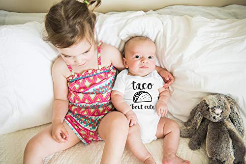 AW Fashions Taco 'Bout Cute - Funny Lil Adorable Tacos Mexican Food Lover - Cute One-Piece Infant Baby Bodysuit (Newborn, White)