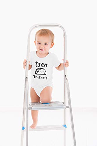 AW Fashions Taco 'Bout Cute - Funny Lil Adorable Tacos Mexican Food Lover - Cute One-Piece Infant Baby Bodysuit (Newborn, White)