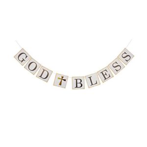 god bless banner, decors for christening, baptism, baby shower or first communion