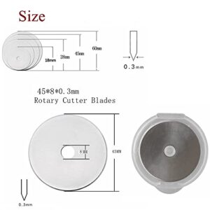 45mm Rotary Cutter Replacement Blades Compatible with Fiskars ,OLFA,DAFA,Dremel,Decorative Rotary Blades for Quilting,Scrapbooking,Leather,Vinyl etc 11