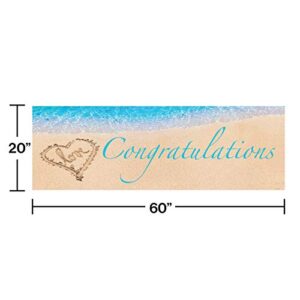 Creative Converting Wedding Banner, 20" x 60", Multicolored