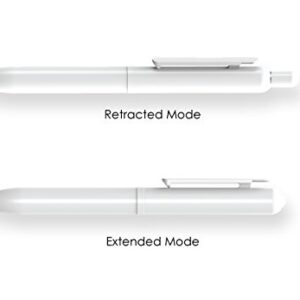 Ztylus Apple Pencil Protective Case: Built-In Clip, Secures Cap, Retractable Tip Protection for Apple Pencil 1st Generation, iPad Pro 12.9” 11" 10.5" 9.7” iPad 2019 Air 3, Mini 5 (White)