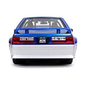 Jada Toys Bigtime Muscle 1:24 1989 Ford Mustang GT Die-cast Car Blue Silver, Toys for Kids and Adults