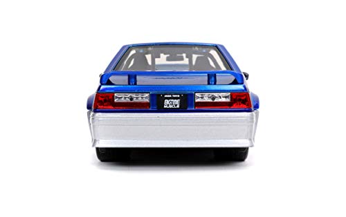 Jada Toys Bigtime Muscle 1:24 1989 Ford Mustang GT Die-cast Car Blue Silver, Toys for Kids and Adults