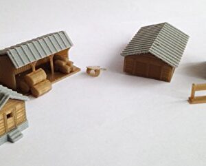 Outland Models Train Railway Layout Country Farm House Shed Cottage Set N Scale