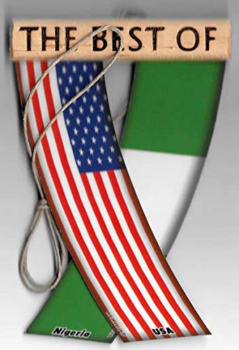 NIGERIA AND USA NIGERIAN AMERICAN WEST AFRICAN REARVIEW MIRROR MINI BANNER HANGING FLAGS FOR THE CAR UNITY FLAGZ™..