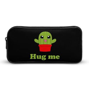 cute cactus hug me teen adult pencil case large capacity pen pencil bag durable storage pouch