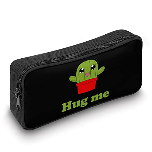 Cute Cactus Hug Me Teen Adult Pencil Case Large Capacity Pen Pencil Bag Durable Storage Pouch