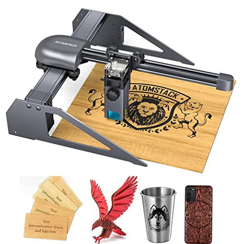 Atomstack P7 M30 Portable Laser Engraver by UESUIKA, 30W Laser Cutter and Engraver Machine, 5.5W Output Power CNC Laser Cutter for Acrylic Wood and Metal, 7.8'' x 7.8''(200x200 mm) Engraving Area