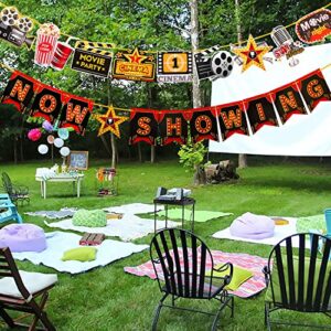 Movie Night Party Decoration Now Showing Banner Cinema Party Decoration Movie Theatre Birthday Party Banner for Movie Night Birthday Party Supplies