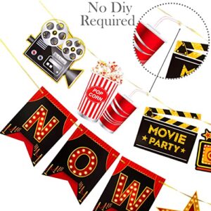 Movie Night Party Decoration Now Showing Banner Cinema Party Decoration Movie Theatre Birthday Party Banner for Movie Night Birthday Party Supplies