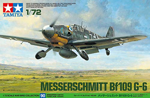 Tamiya 60790 1/72 Messerschmitt BF109 G-6 Plastic Model Airplane Kit