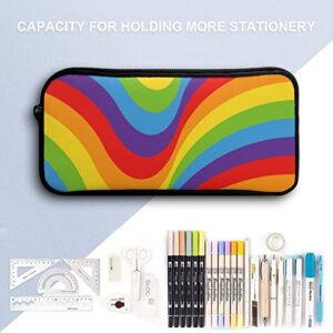 Magic Rainbow Opt Art Teen Adult Pencil Case Large Capacity Pen Pencil Bag Durable Storage Pouch