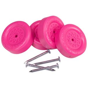 official pinewood derby wheels and axles (pink)