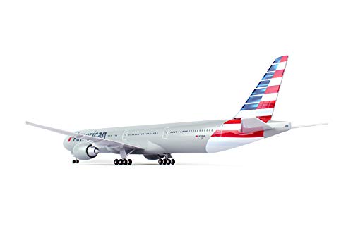 Daron Skymarks SKR715 American 777-300 New Livery Airplane Model Building Kit with Gear, 1/200-Scale , White