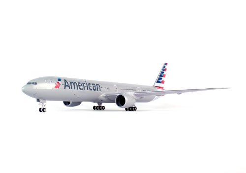 Daron Skymarks SKR715 American 777-300 New Livery Airplane Model Building Kit with Gear, 1/200-Scale , White