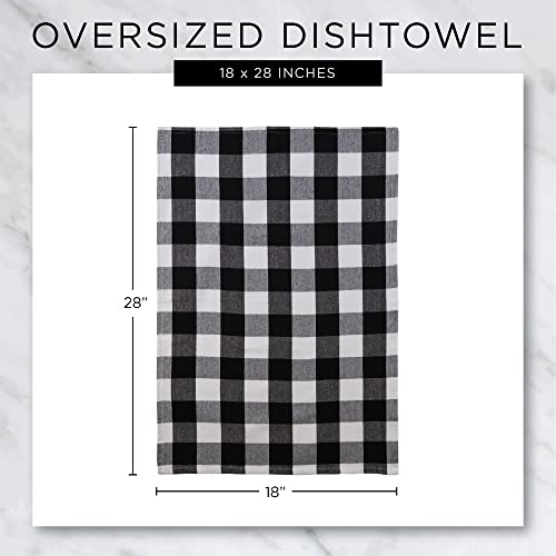 DII Spooky Kitchen Towel Collection Halloween Décor Printed Dishtowel Set, 18x28, Jack-O-Lantern Stripe, 2 Count