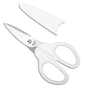 youguom 6in multipurpose scissors, comfort grip, stainless steel sharp basic shears for office home household kitchen school craft supplies w/ protective cover