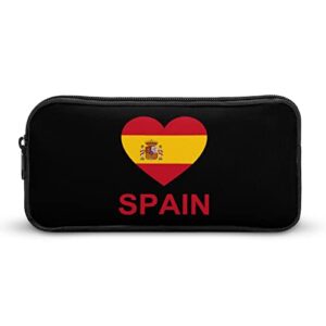 love spain teen adult pencil case large capacity pen pencil bag durable storage pouch