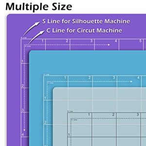 Cutting Mat Variety Suit for Silhouette Cameo 3 Packs 12” x 12” - Strong Grip, Standard Grip, Light Grip Adhesive Cutting Mat Replacement Set Matts Vinyl Craft