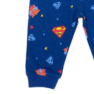 DC Comics Justice League Superman The Flash Batman Infant Baby Boys 3 Pack Jogger Pants Gray/Blue 18 Months