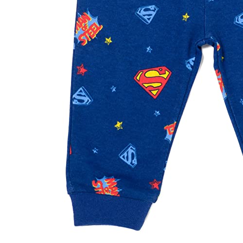 DC Comics Justice League Superman The Flash Batman Infant Baby Boys 3 Pack Jogger Pants Gray/Blue 18 Months