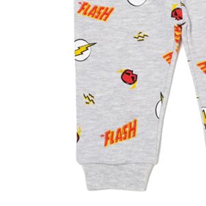 DC Comics Justice League Superman The Flash Batman Infant Baby Boys 3 Pack Jogger Pants Gray/Blue 18 Months