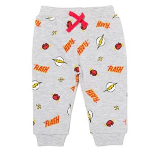 DC Comics Justice League Superman The Flash Batman Infant Baby Boys 3 Pack Jogger Pants Gray/Blue 18 Months