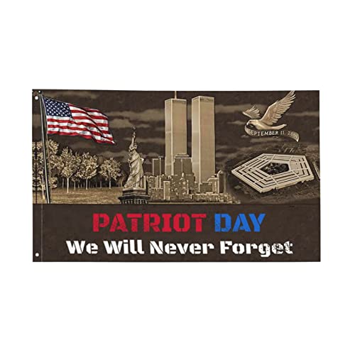 911 Patriot Day We Will Never Forget Flag We will Never Forget Flag Patriot Day Banner Honor And Remember Flag Indoor Outdoor Decor 3x5 Ft