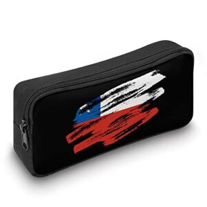 Vintage Chile Flag Teen Adult Pencil Case Large Capacity Pen Pencil Bag Durable Storage Pouch