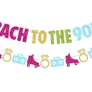 Bach To The 90's Bachelorette Party Decorations, Bach To The 90's Banner Retro Garland for 90s Theme Party Supplies