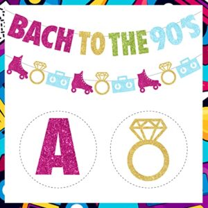 Bach To The 90's Bachelorette Party Decorations, Bach To The 90's Banner Retro Garland for 90s Theme Party Supplies