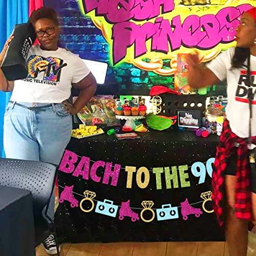 Bach To The 90's Bachelorette Party Decorations, Bach To The 90's Banner Retro Garland for 90s Theme Party Supplies