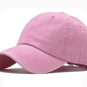 Wahsed-Cotton Baseball-Hats Toddler Baby-Boys-Girls - Sun Protection Infant Child Hats Fit for 2-8Years (Grey + Pink 2Pieces, 52cm Fit for 2-8 Years)