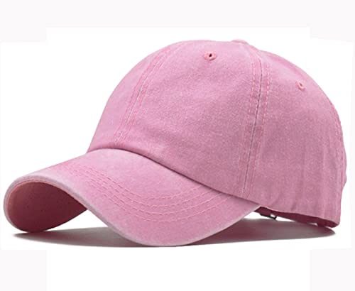 Wahsed-Cotton Baseball-Hats Toddler Baby-Boys-Girls - Sun Protection Infant Child Hats Fit for 2-8Years (Grey + Pink 2Pieces, 52cm Fit for 2-8 Years)